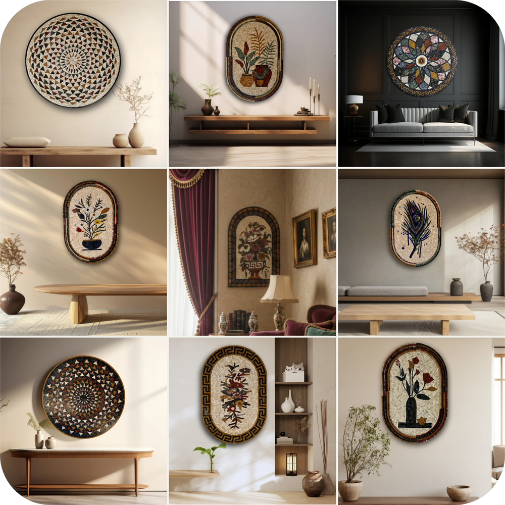 Discover Exquisite Mosaic Art: Handmade Hangings & Stone Coffee Tables ...